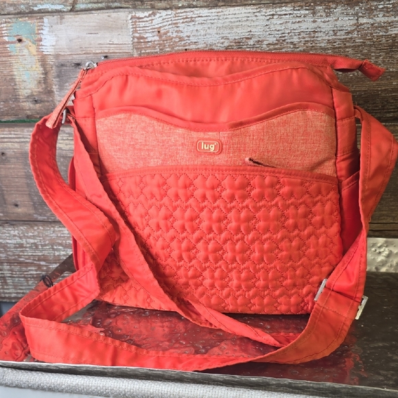 lug | Bags | Lug Quilted Crossbody Bag Vibrant Orange | Poshmark